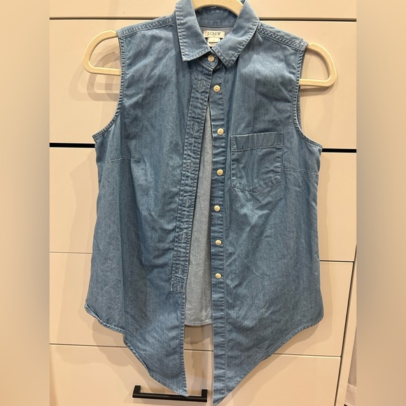 J. Crew | Tops | J Crew Light Blue Denim Shirt | Poshmark